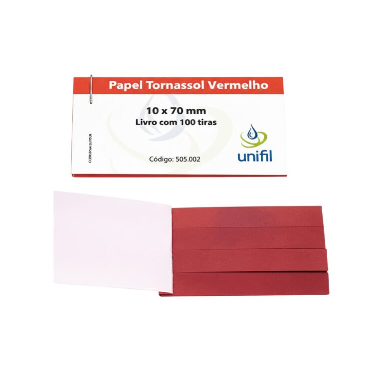 Papel de Tornassol - Cor Vermelho - Livro com 100 Tiras